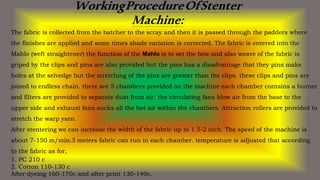 Presentation on stenter machine | PPTX