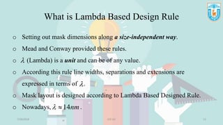 Stick Diagram and Lambda Based Design Rules | PPTX