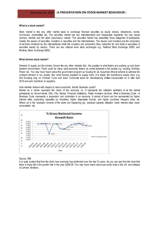 Presentation on stock market behaviour | DOC