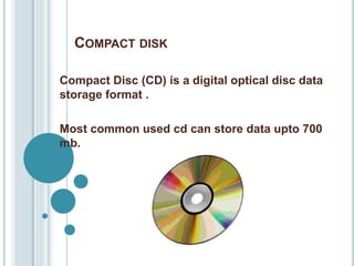 Presentation on storage media | PPTX