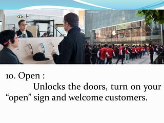 Presentation on 'Store Opening and Closing Checklist' | PPTX