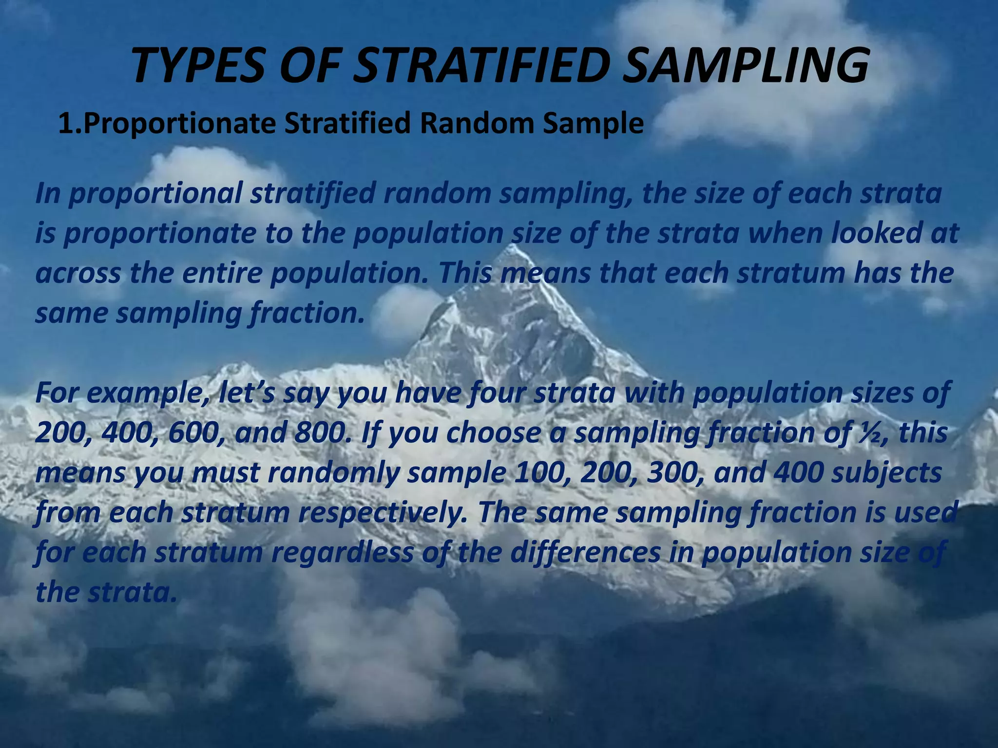 Presentation on stratified sampling | PPTX