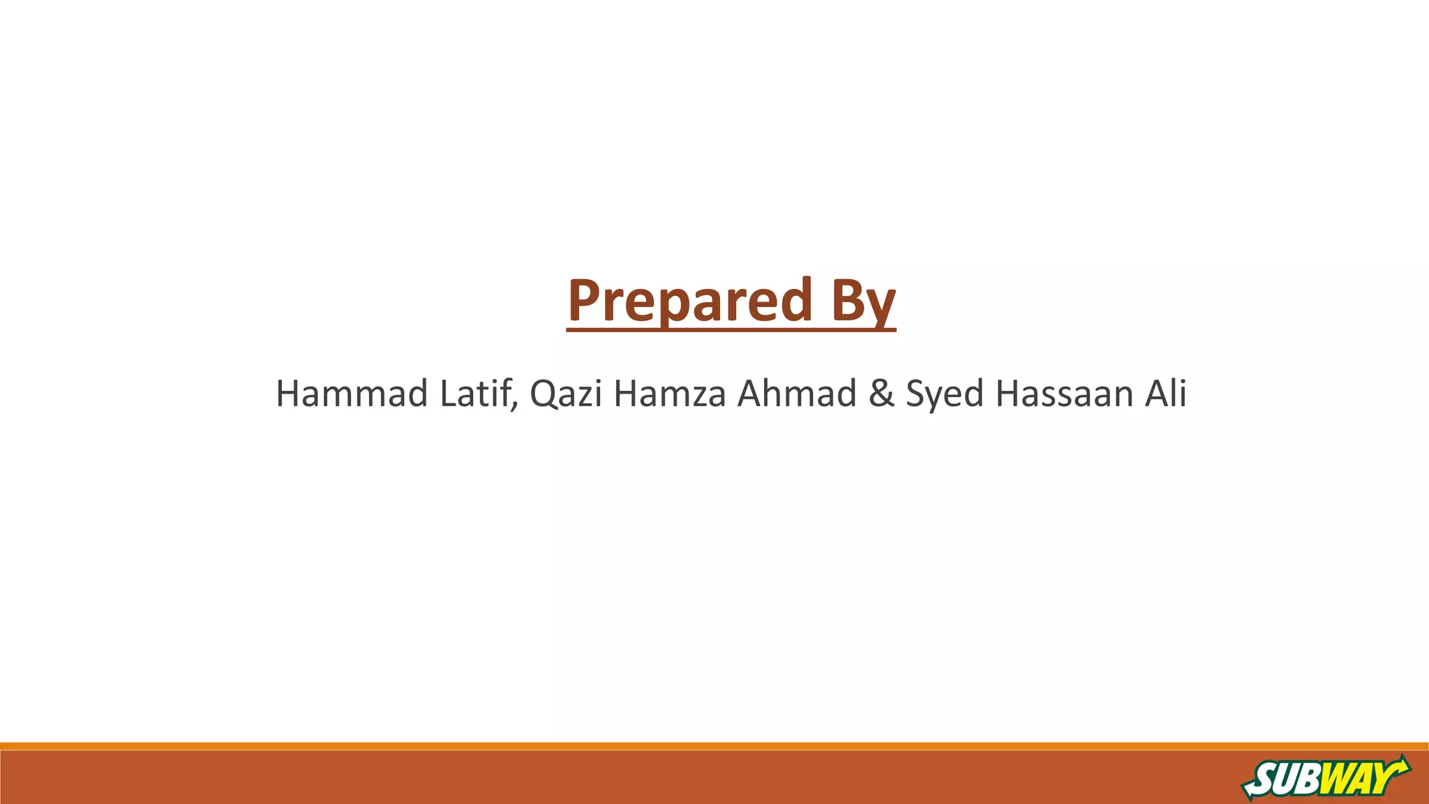 Presentation on SUBWAY Covering TQM | PPTX