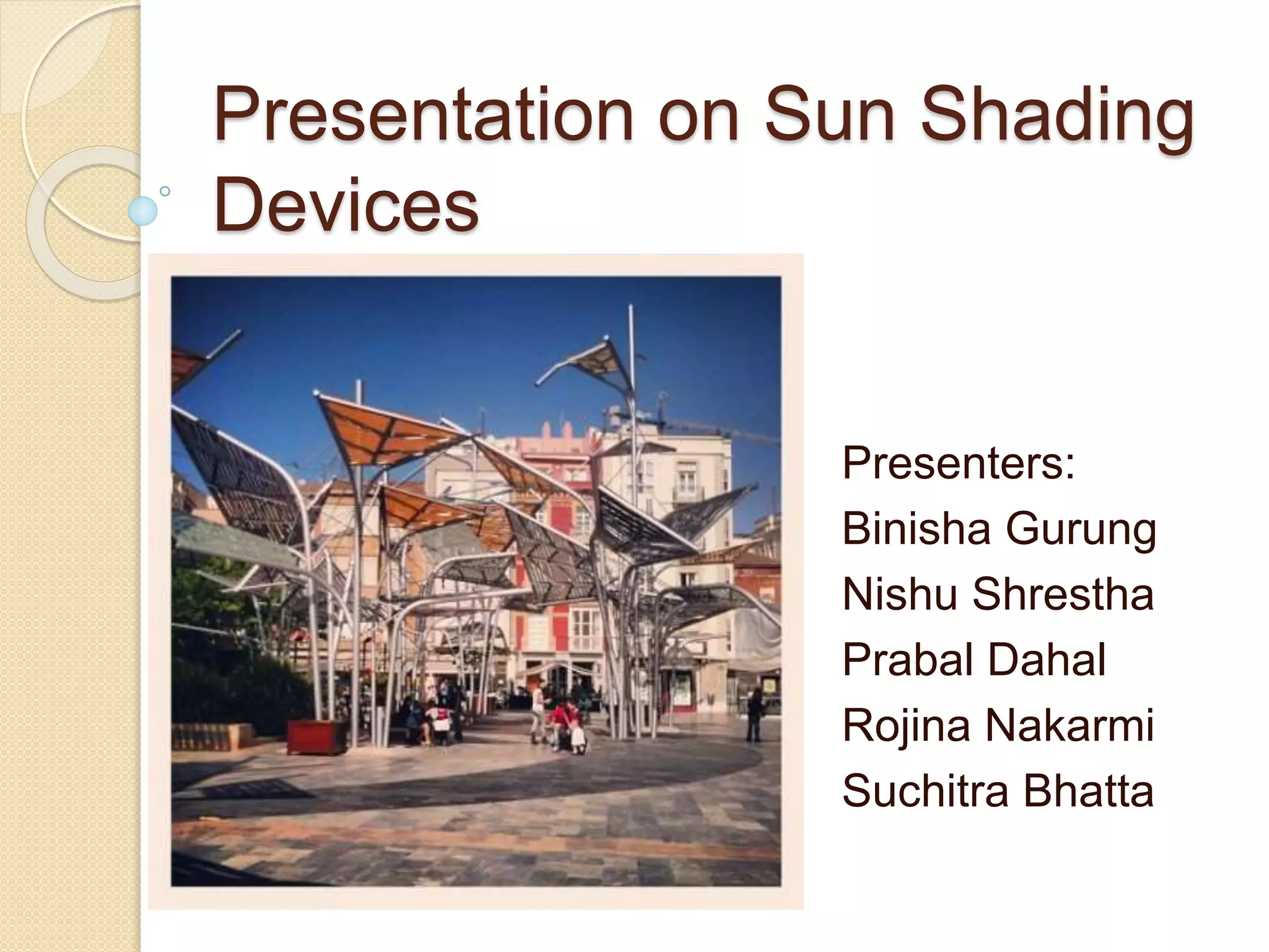 Sun Shading Devices | PPTX