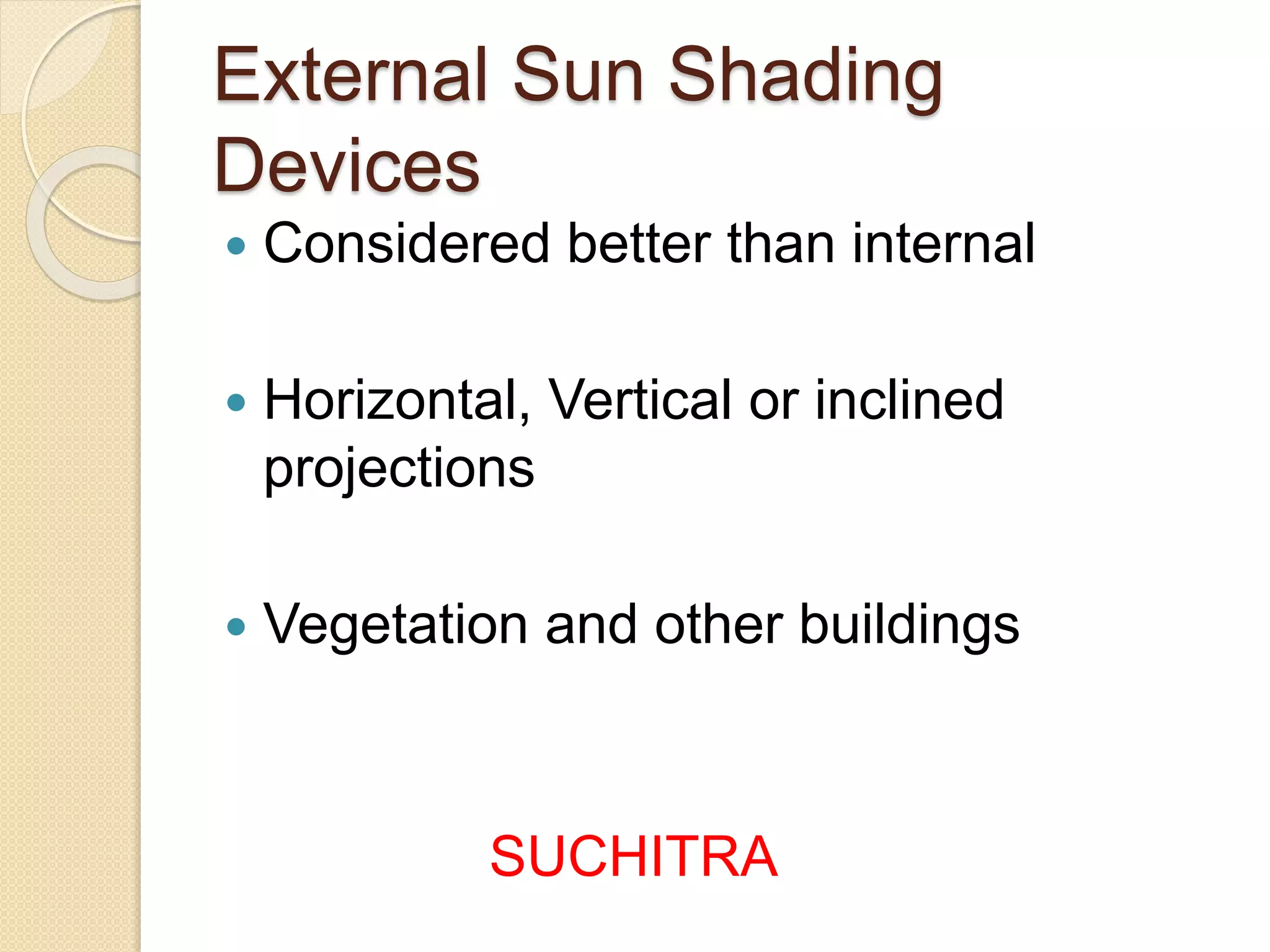 Sun Shading Devices | PPTX
