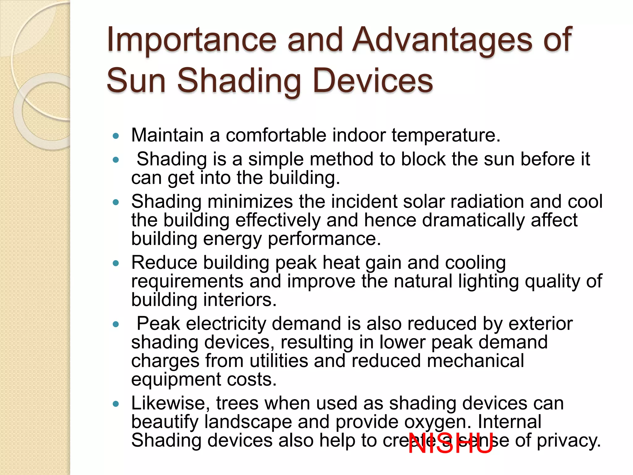Sun Shading Devices | PPTX