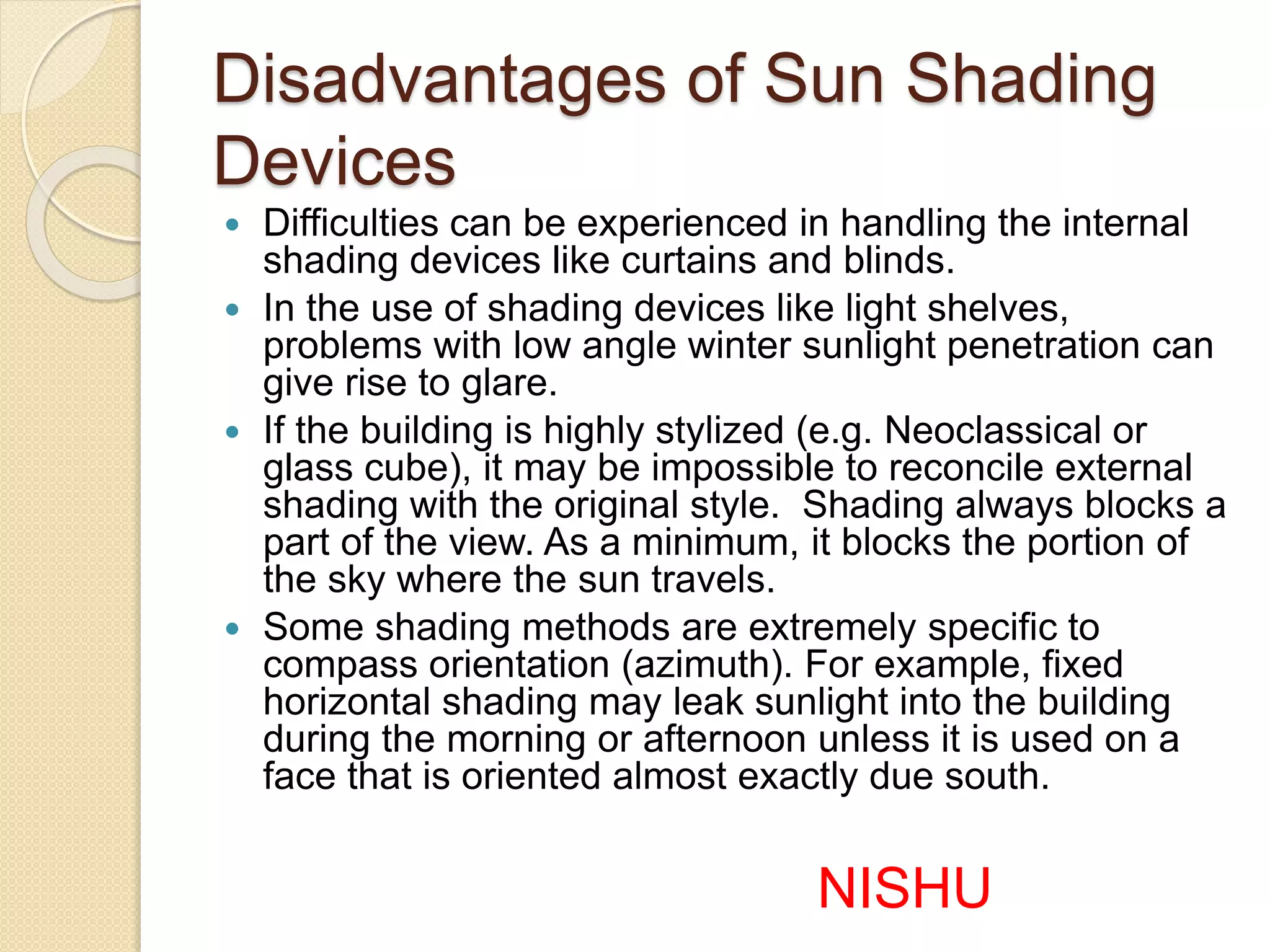 Sun Shading Devices | PPTX