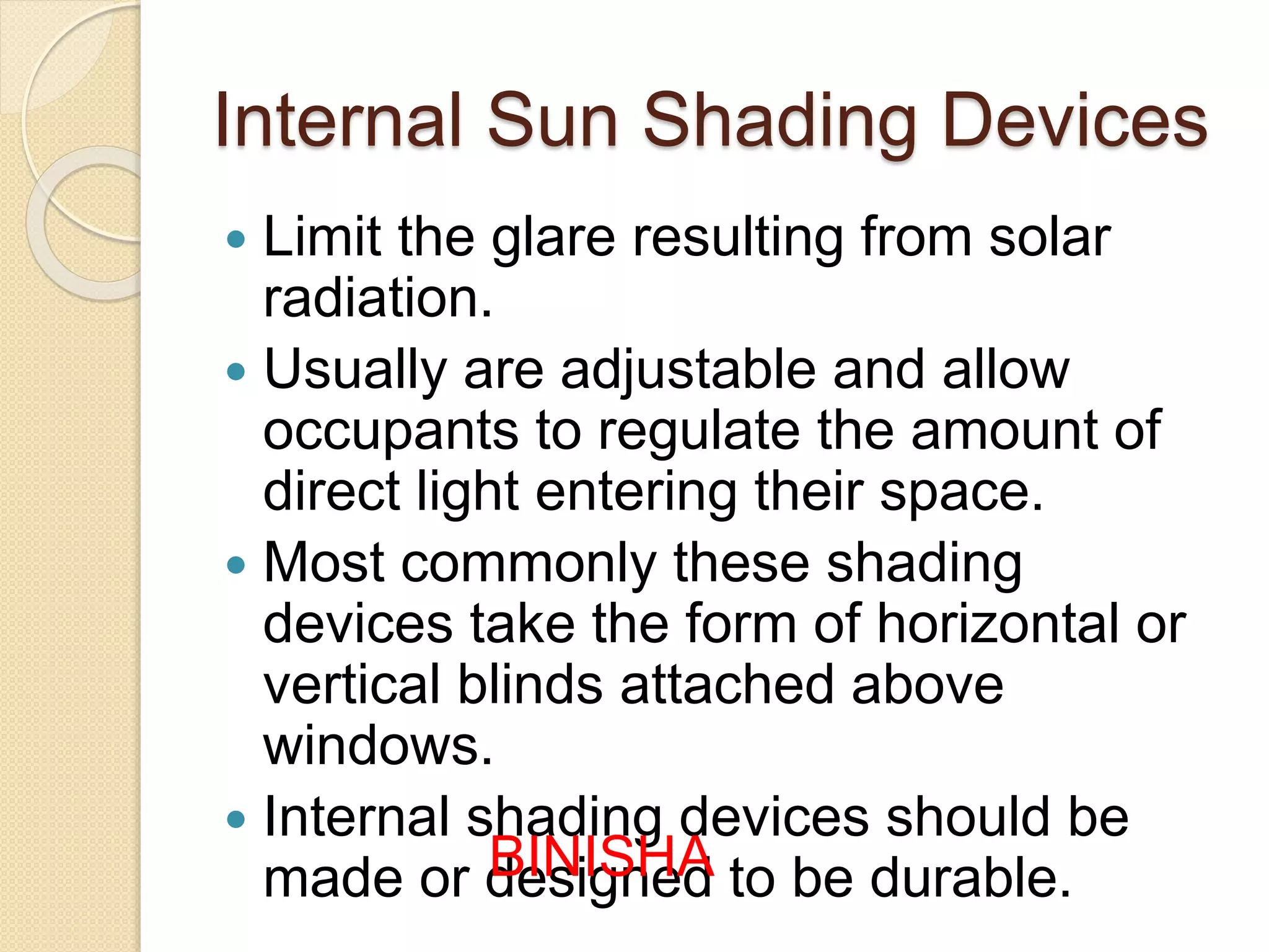 Sun Shading Devices | PPTX