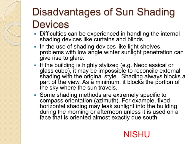Sun Shading Devices | PPTX | Interior Decorating | Home & Garden