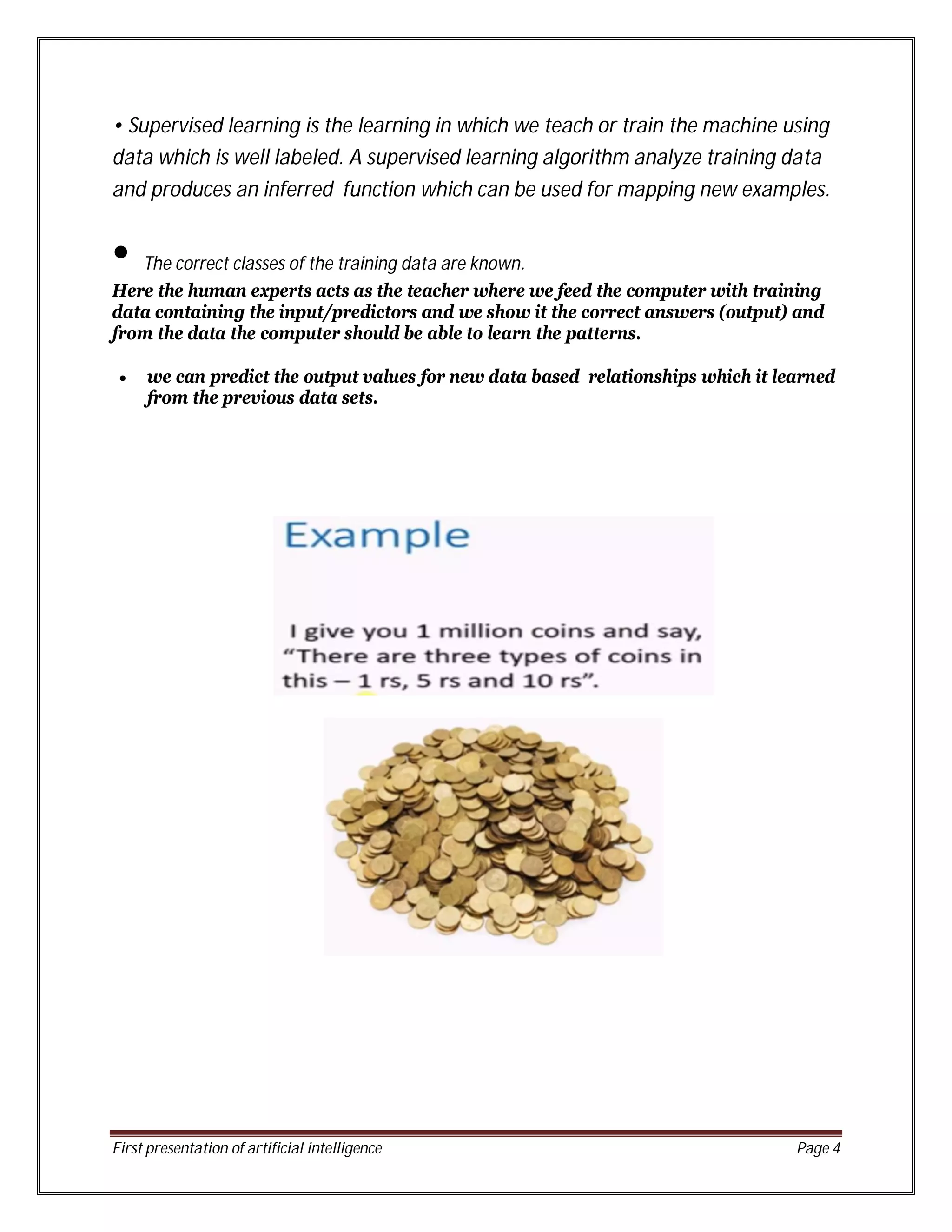 detailed Presentation on supervised learning | PDF | Artificial Intelligence | Technology ...