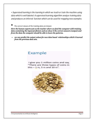 detailed Presentation on supervised learning | PDF | Artificial ...