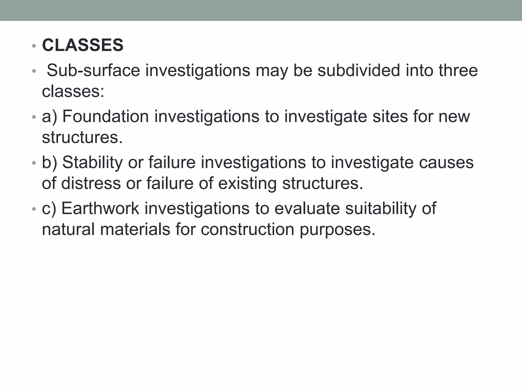Presentation on surface investigation techniques for foundation | PPTX