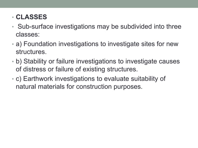 Presentation on surface investigation techniques for foundation | PPTX