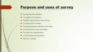 Survey and its Type | PPTX