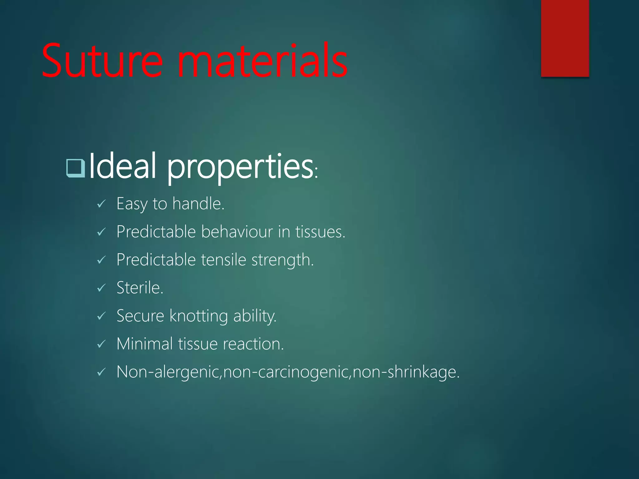 Suture Materials and Suturing Techniques | PPTX