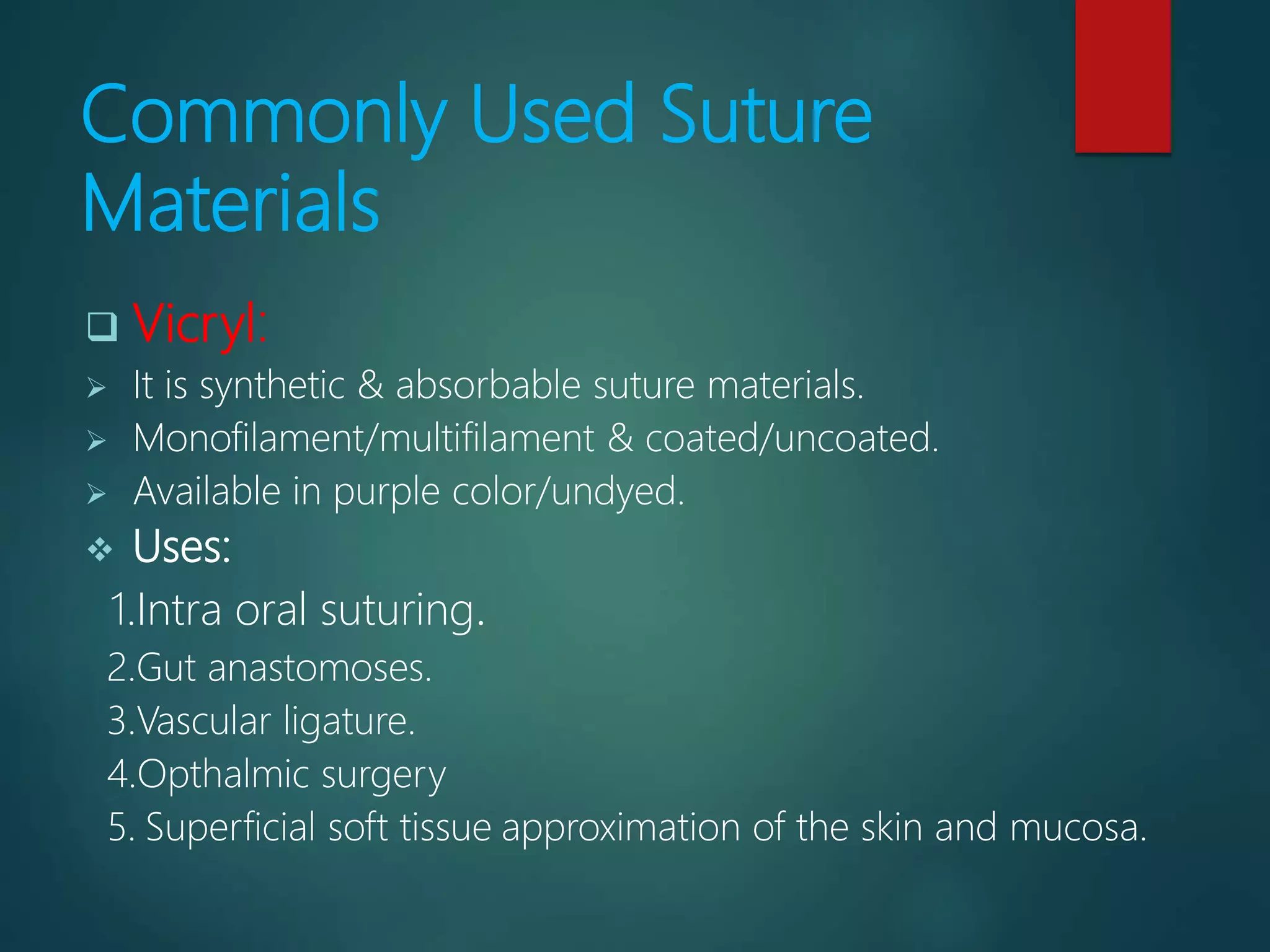 Suture Materials and Suturing Techniques | PPTX
