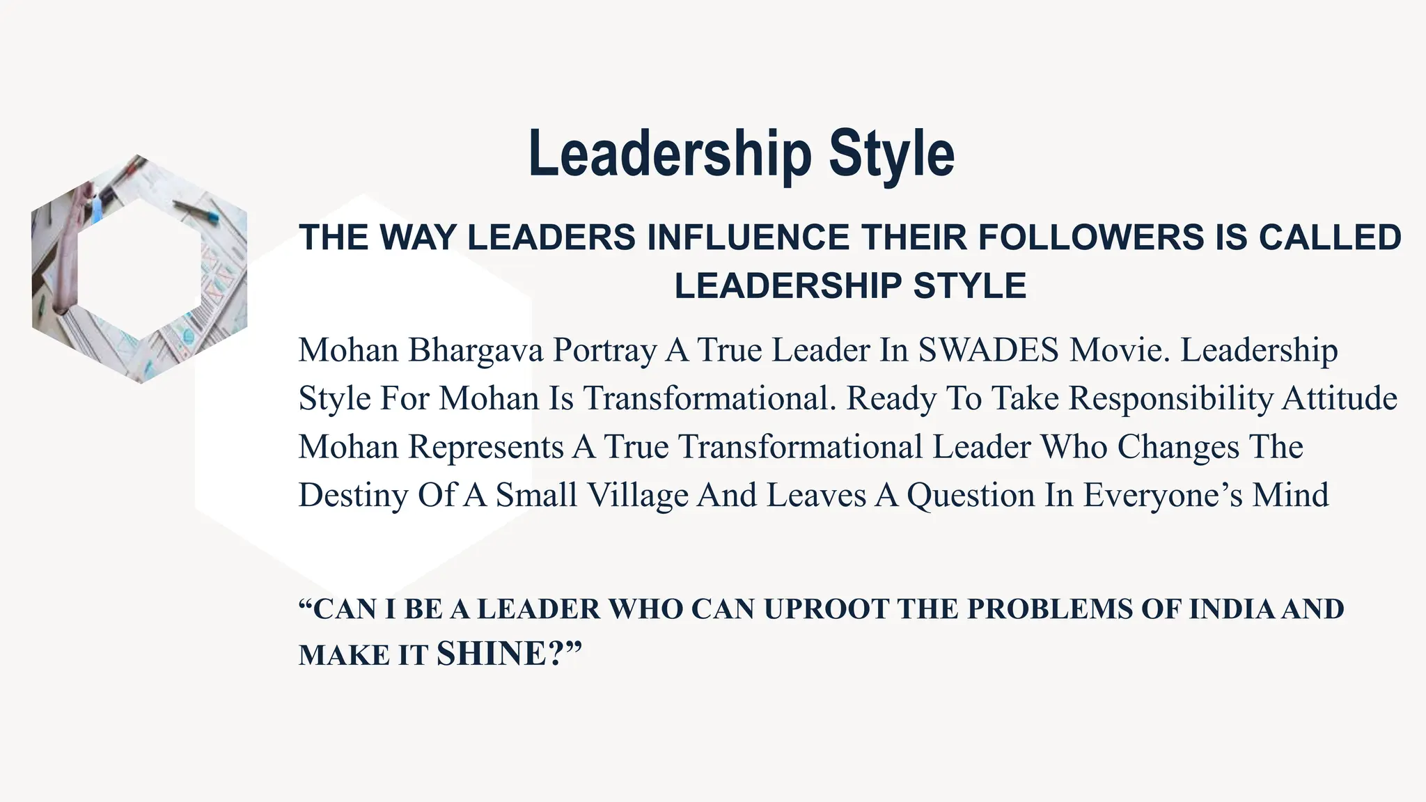 "Swades" Movie Review on Leadership Qualities | PPTX