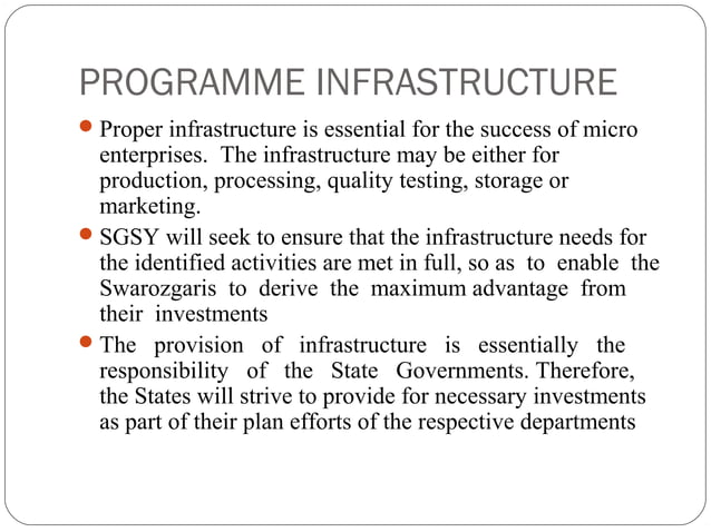 Presentation on swarnjayanti gram swarozgar yojana (sgsy | PPT