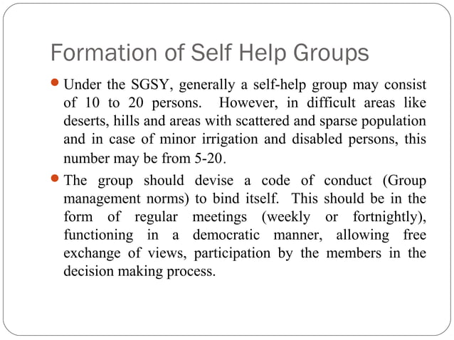 Presentation on swarnjayanti gram swarozgar yojana (sgsy | PPT