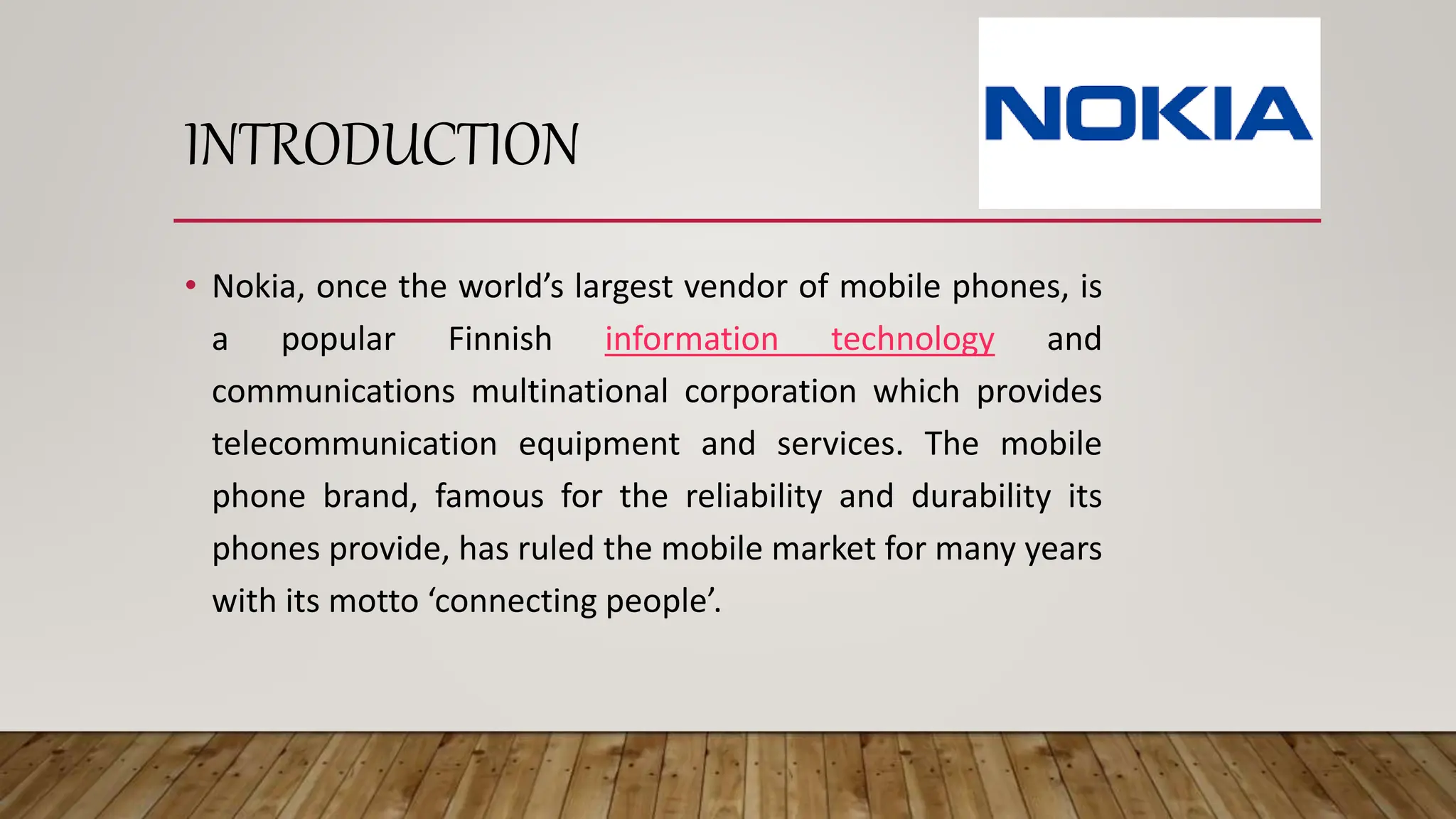 PRESENTATION ON SWOT ANALYSIS OF NOKIA.pptx