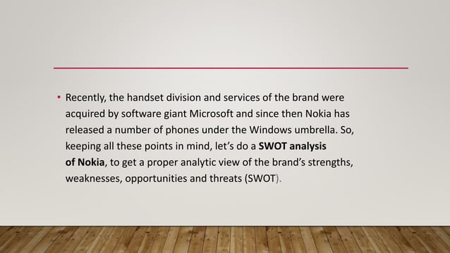 PRESENTATION ON SWOT ANALYSIS OF NOKIA.pptx