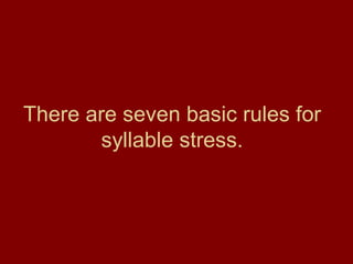 Presentation on syllable_stress1 | PPS