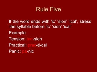 Presentation on syllable_stress1 | PPS