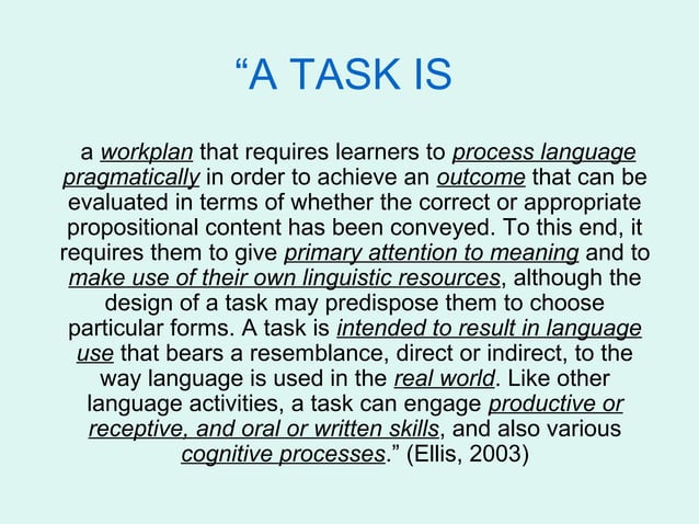 TASK-BASED APPROACH | PPS | Homework and Study | Education