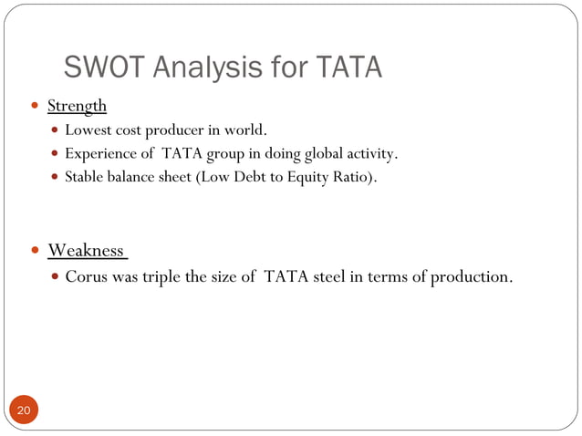 Presentation on tata corus | PPT