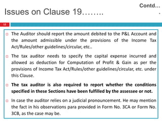 Presentation on Tax Audit and relevant clauses | PPTX