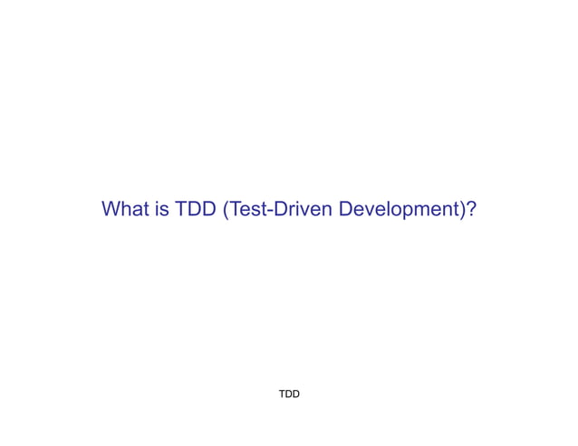 Overview on TDD (Test Driven Development) & ATDD (Acceptance Test ...