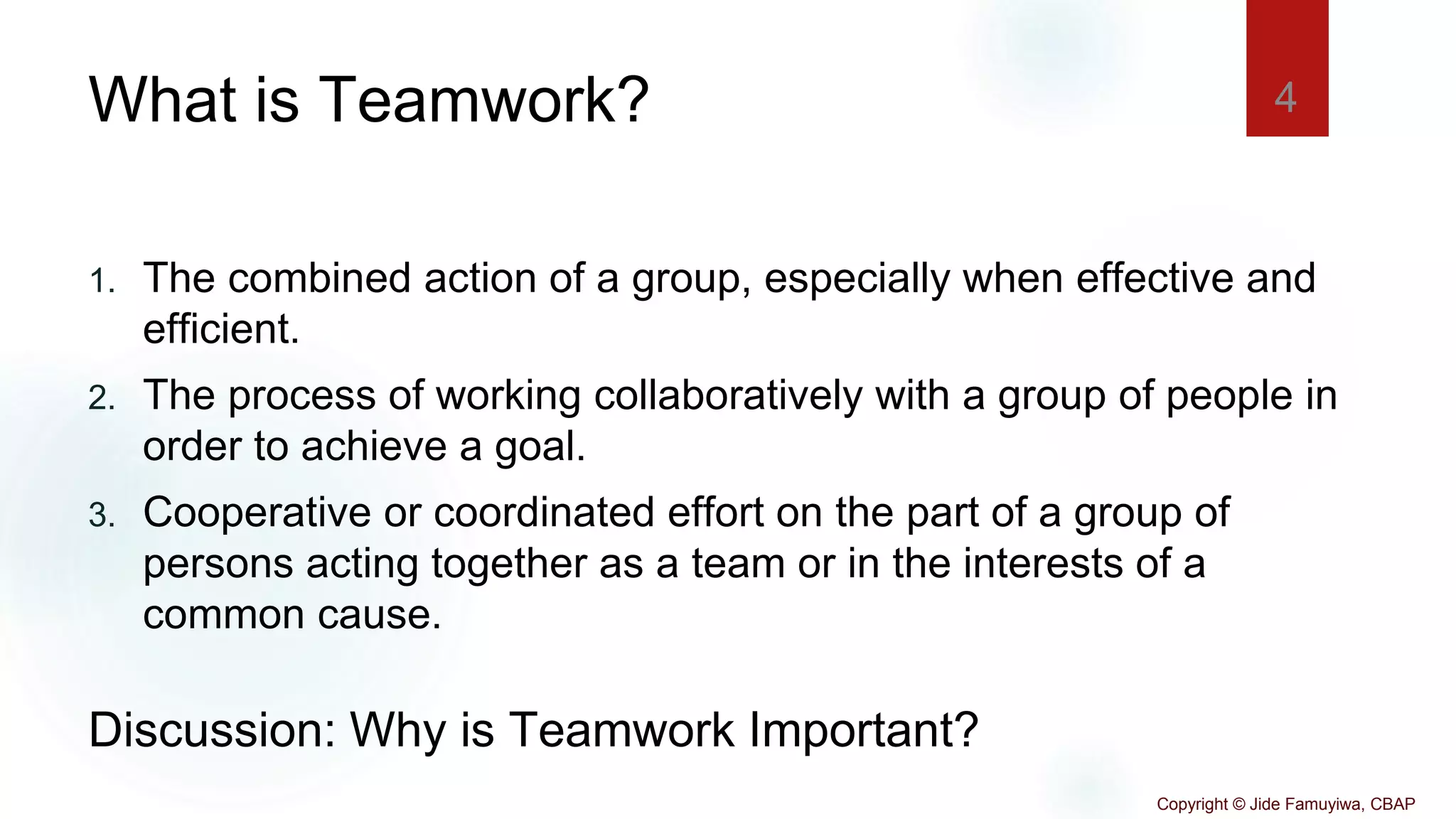 Team Development Session | PPTX