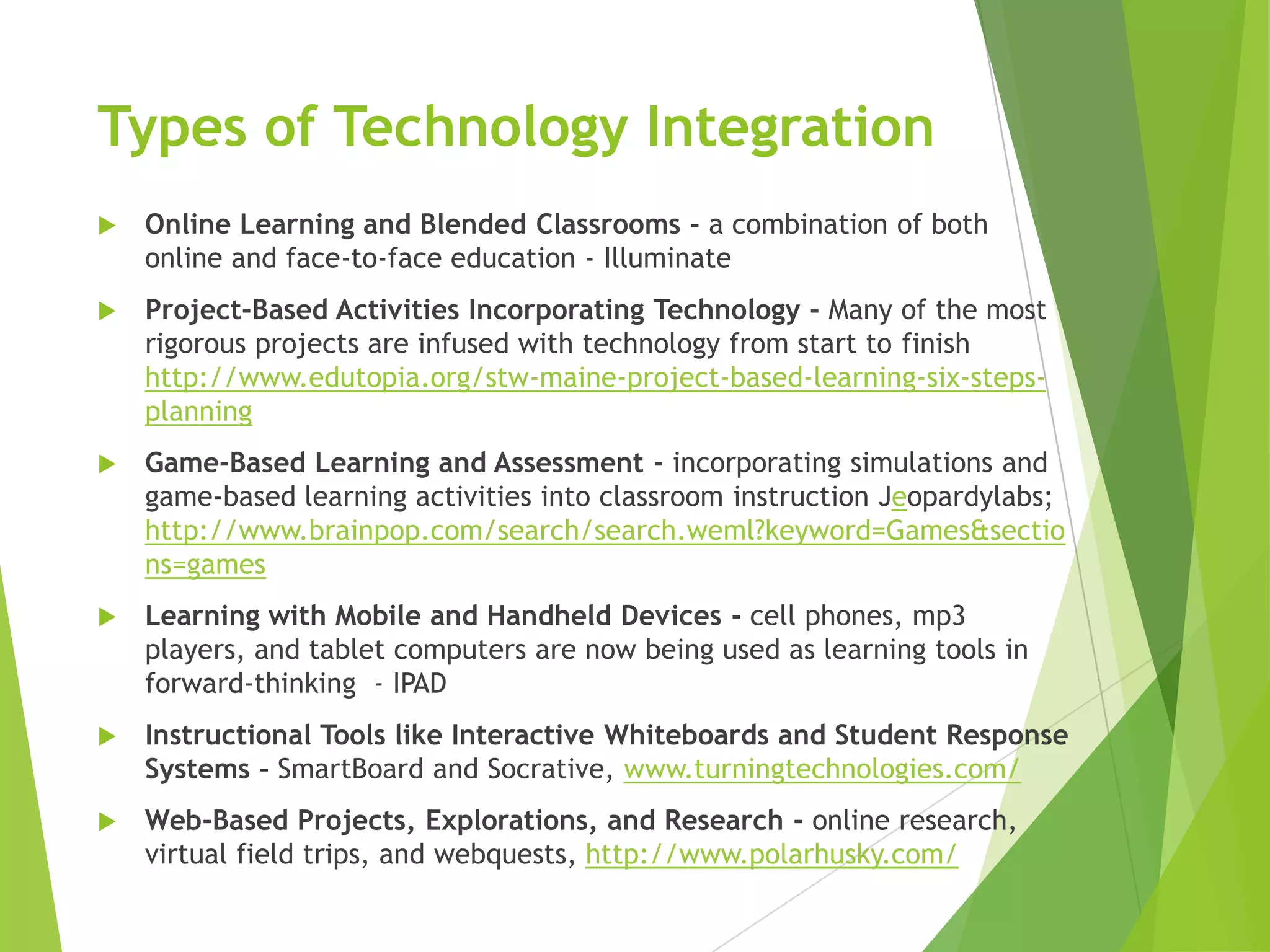 Integrating Technology in the Classroom | PPTX