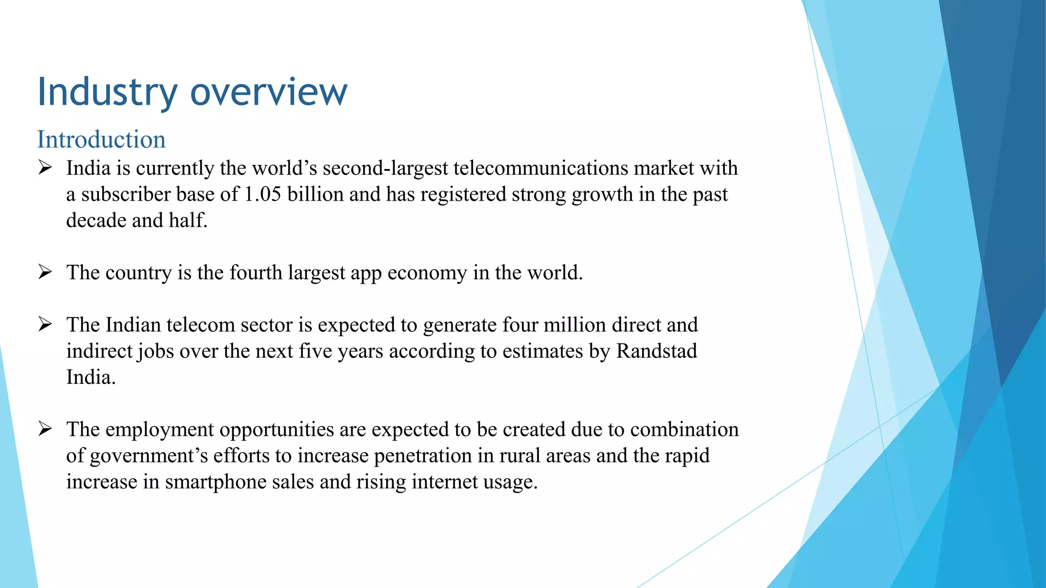 Telecommunication Industry overview | PPT