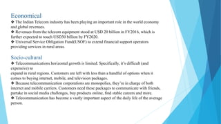 Telecommunication Industry overview | PPT