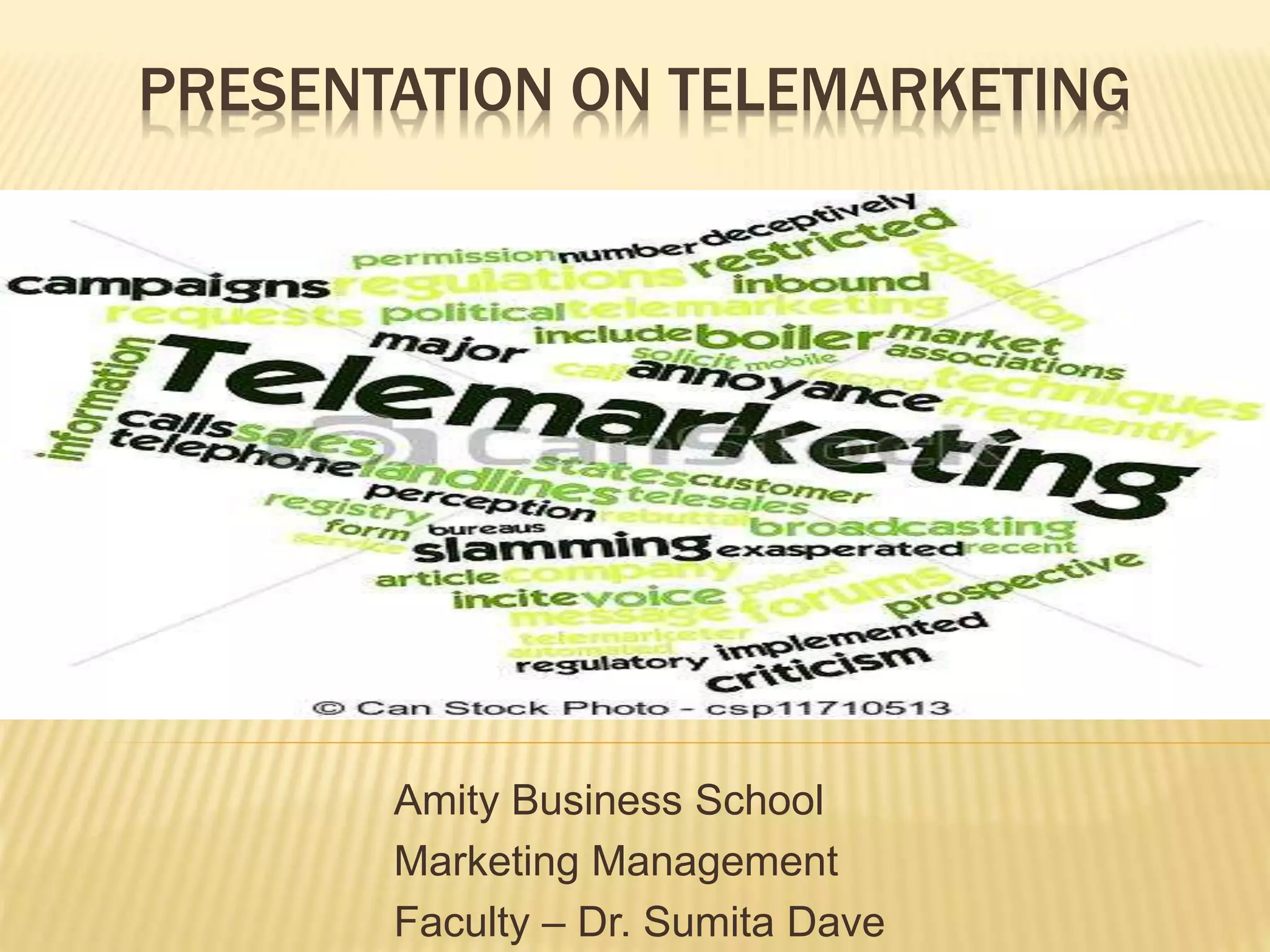 Presentation on telemarketing | PPTX
