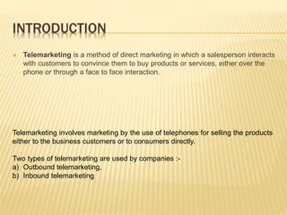 Presentation on telemarketing | PPTX
