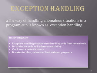 Presentation on template and exception | PPT