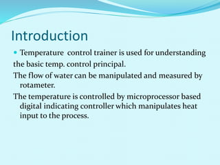 Presentation on temperature control trainer | PPT