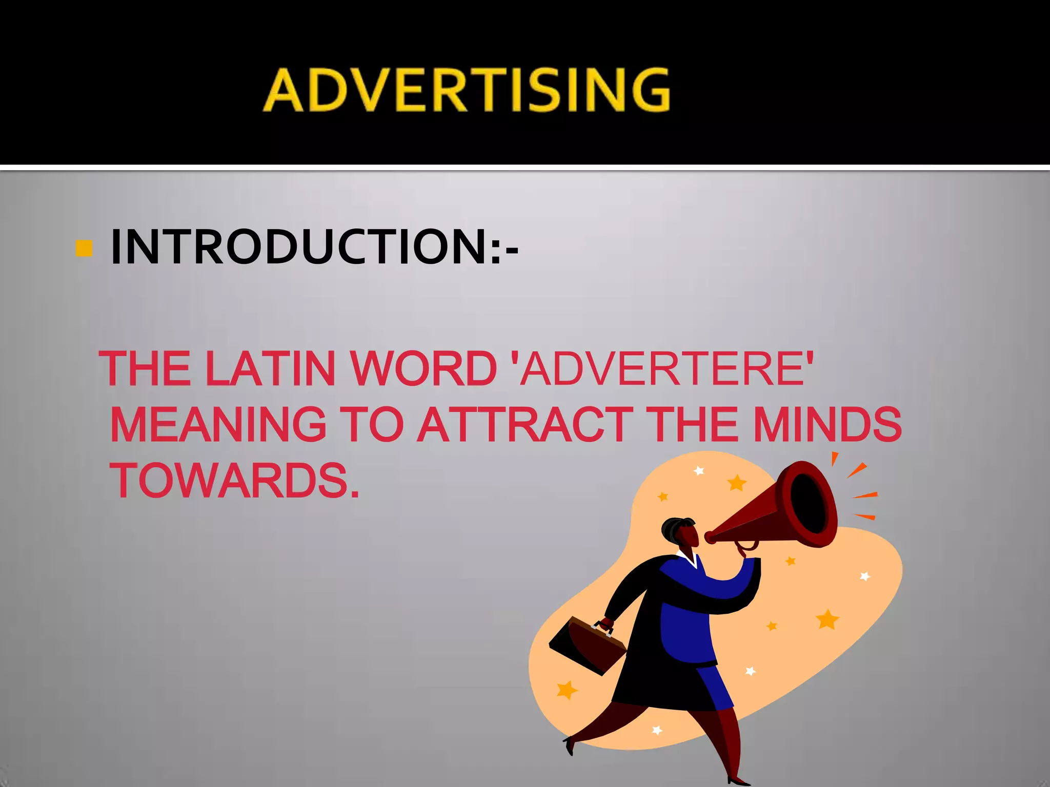 Presentation on terminology of advertising | PPTX