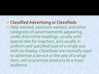 Presentation on terminology of advertising | PPTX