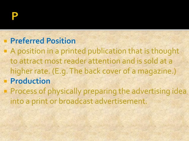 Presentation on terminology of advertising | PPTX | Desktop Publishing ...