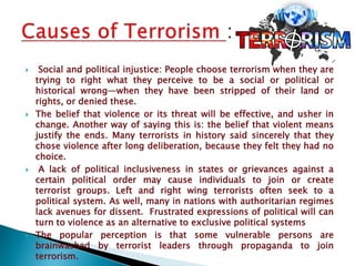 Presentation on terrorism | PPTX