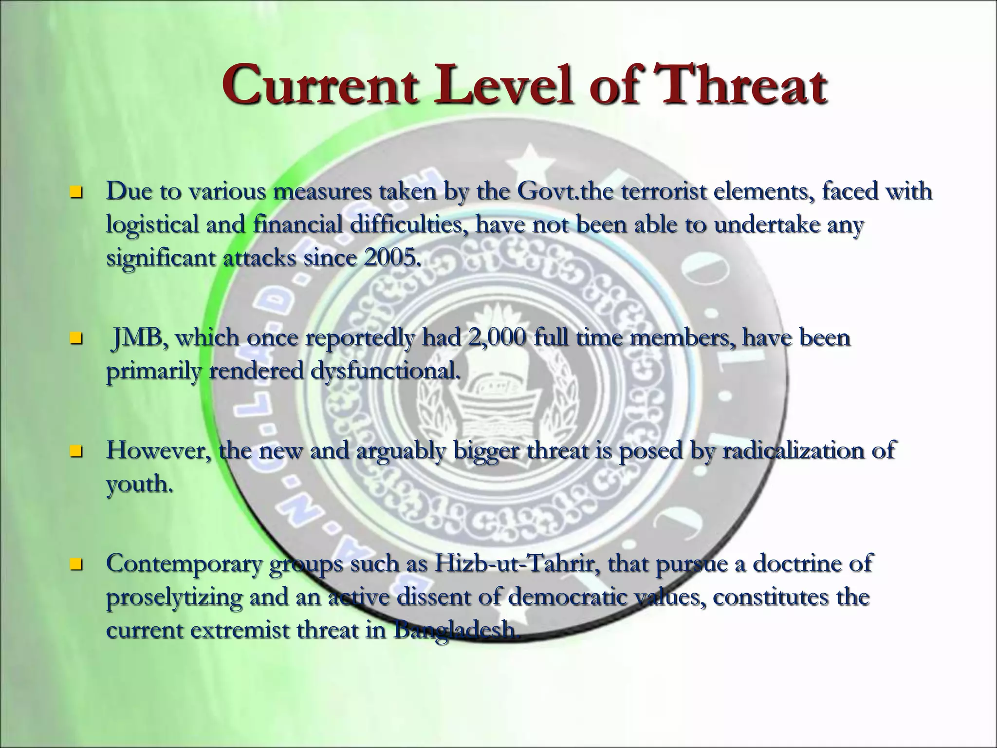 Terrorism in Bangladesh An Overview | PPT