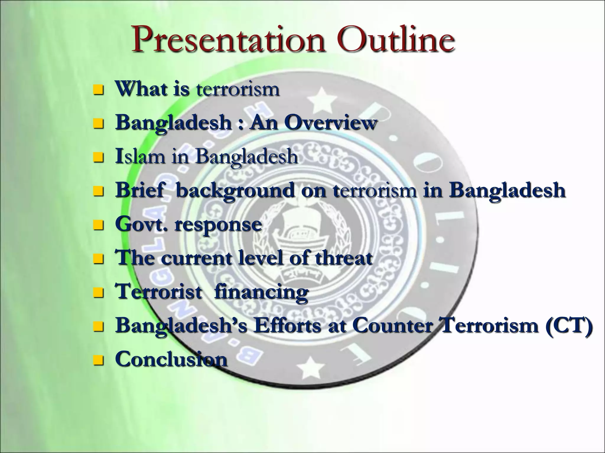 Terrorism in Bangladesh An Overview | PPT