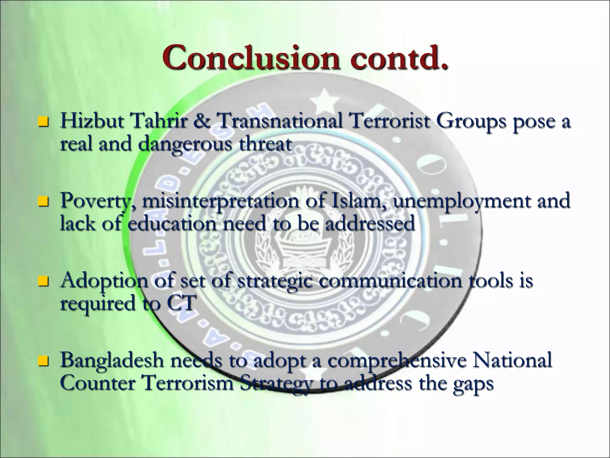 Terrorism in Bangladesh An Overview | PPT