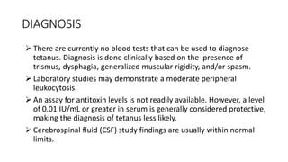 Presentation on Tetanus Disease | PDF