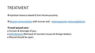 Presentation on Tetanus Disease | PDF