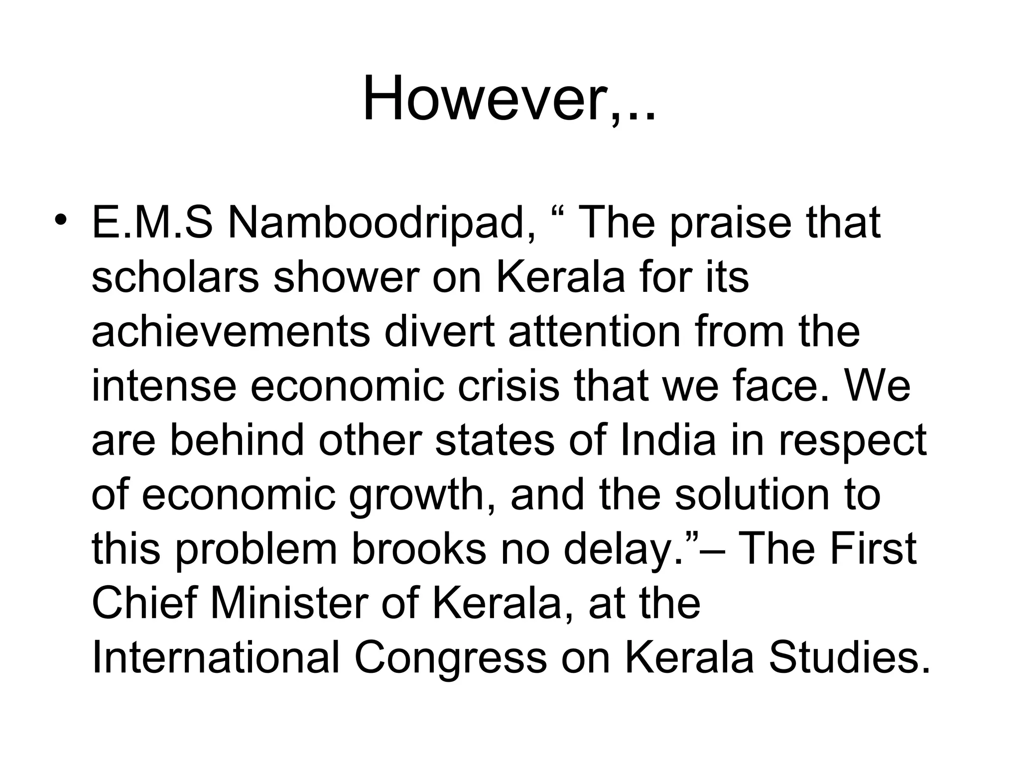 Presentation on the kerala model of development | PPT