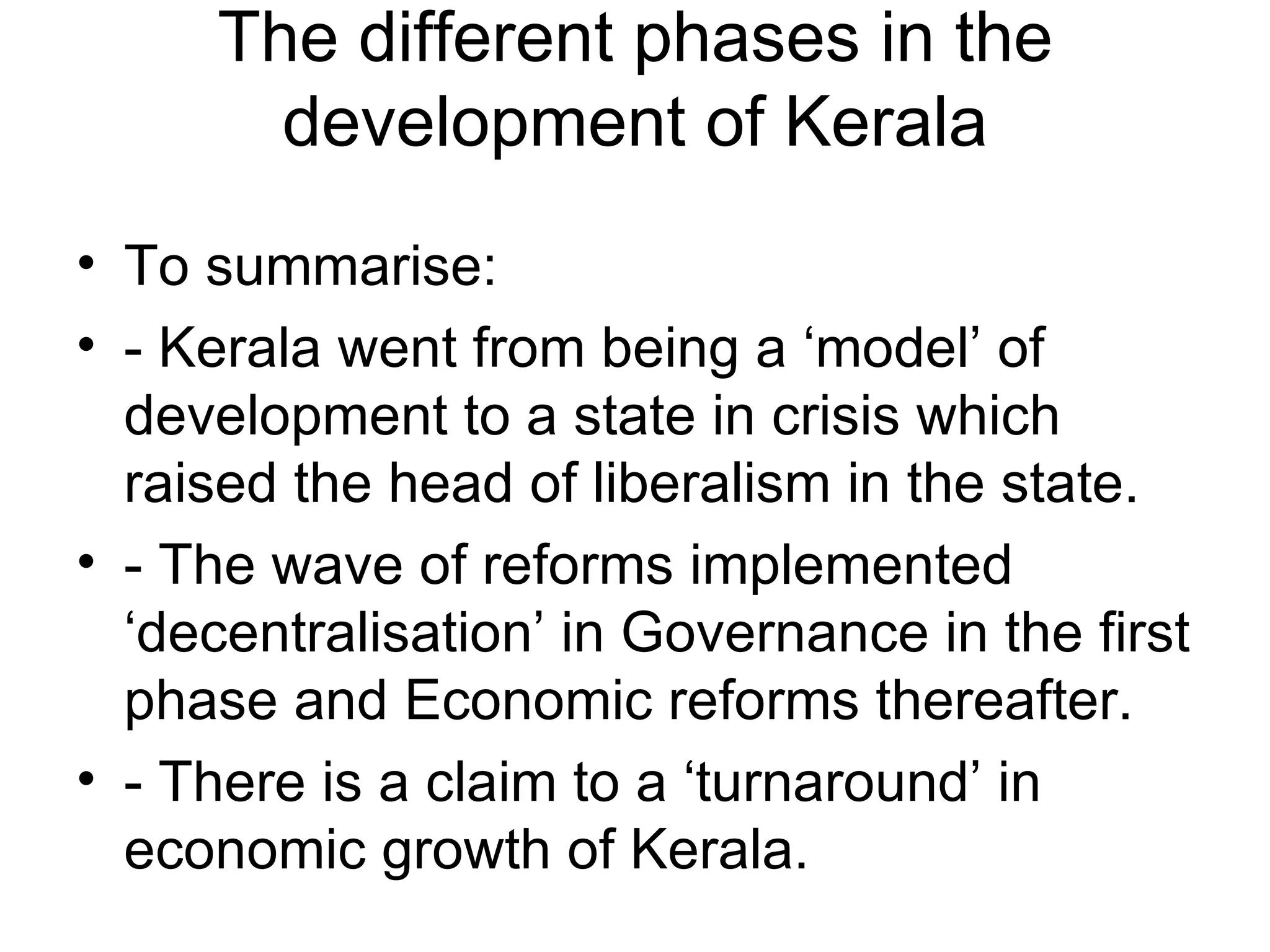 Presentation on the kerala model of development | PPT
